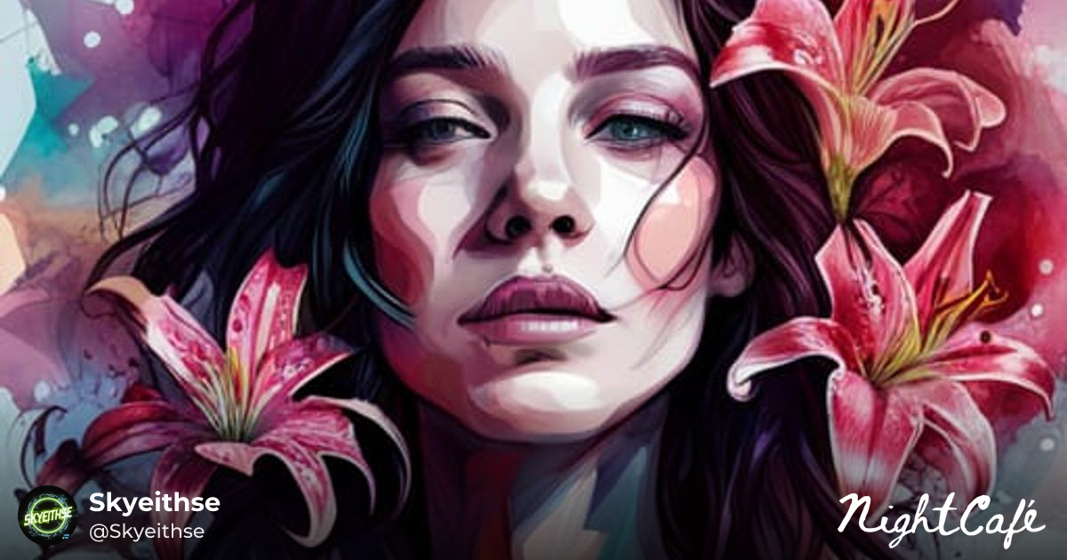 Stargazer Lily Chaos - Neon Stargazer Lilies: Hyper-Realisti...