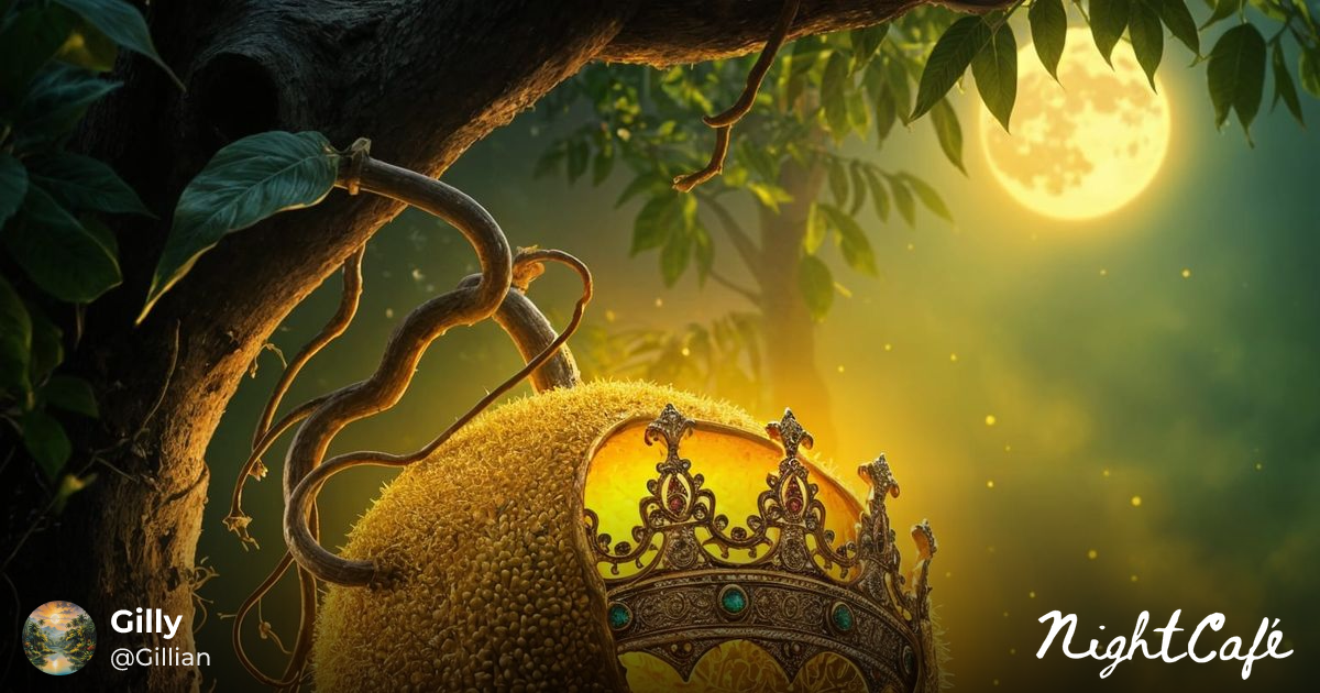 "The Enchanted Jackfruit – The King’s Crown" 👑🍃