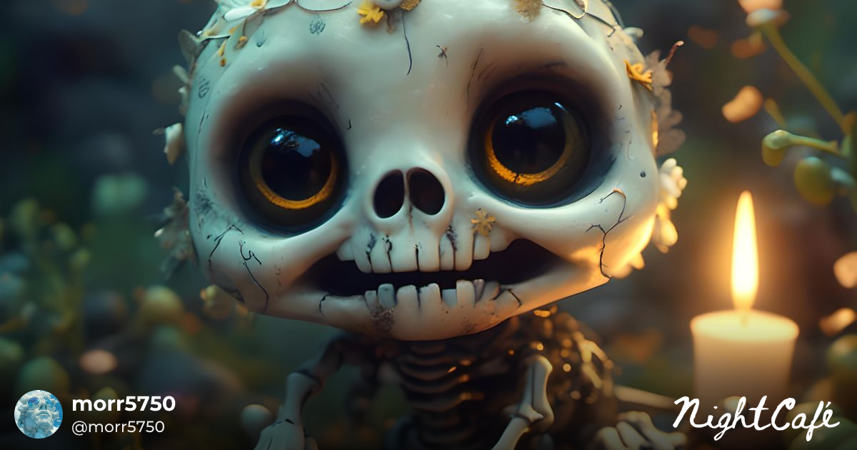 Tiny Skeleton - Cute Anthropomorphic Skeleton Character in C...