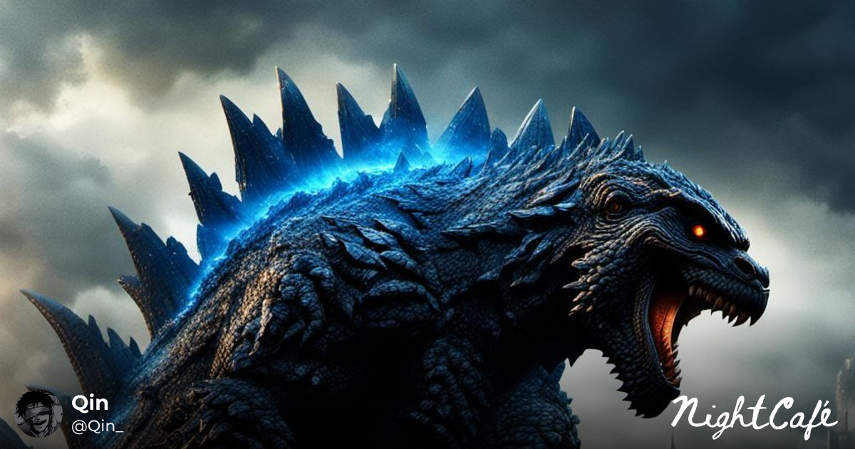 Godzilla - Godzilla: Detailed Matte Painting in Deep Color