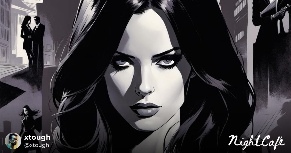 Jessica Jones in Comic Noir Expressionism - AI Art