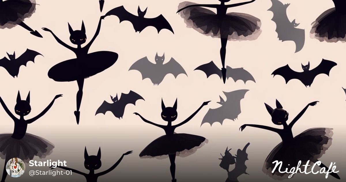 batty ballerinas - Whimsical AI Image of Bat Ballerinas