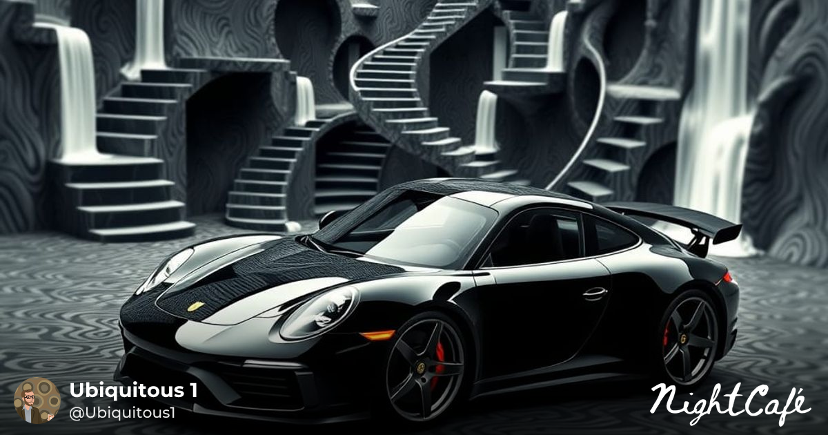 Porsche - Surrealistic Porsche 911 in Impossible Geometry