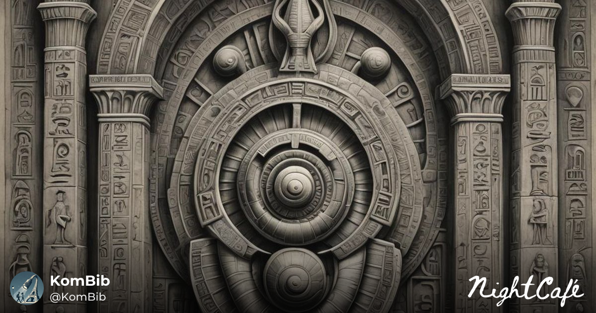 Gothic Art Depiction of Ancient Egyptian Temple - AI Art