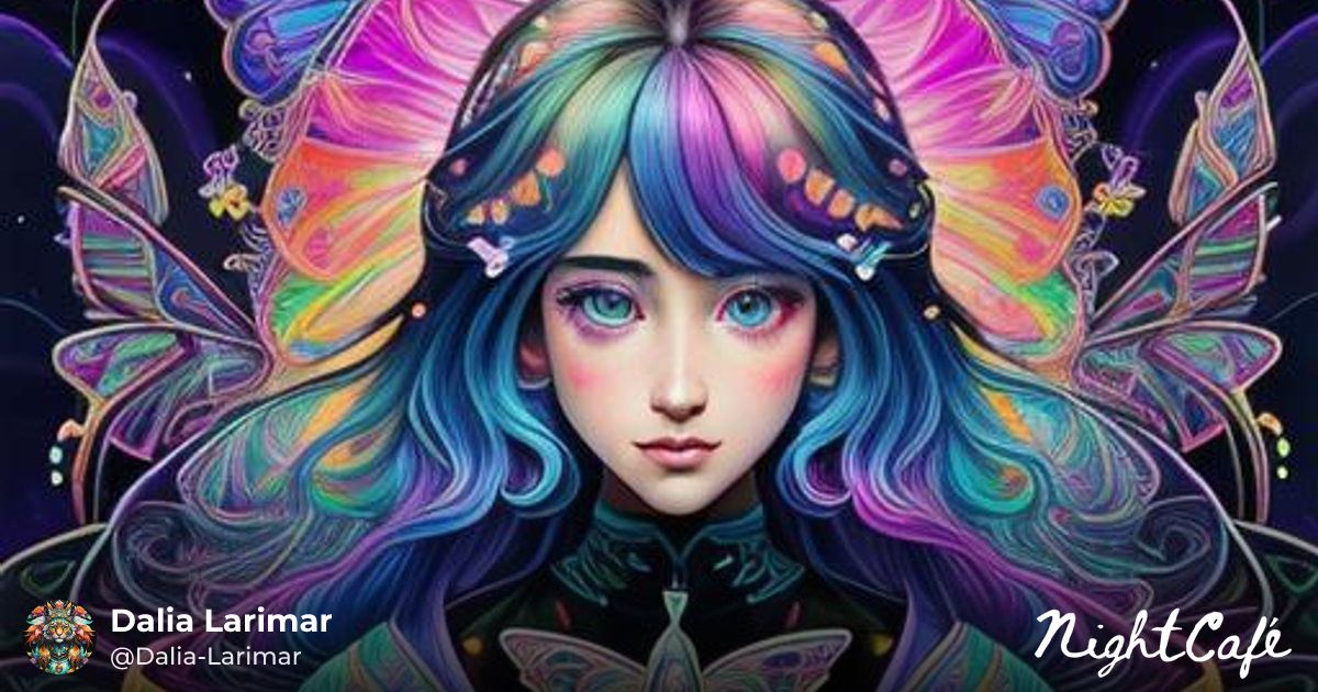 Mystical Geometric Creature in Psychedelic Neon Fo... - AI Art