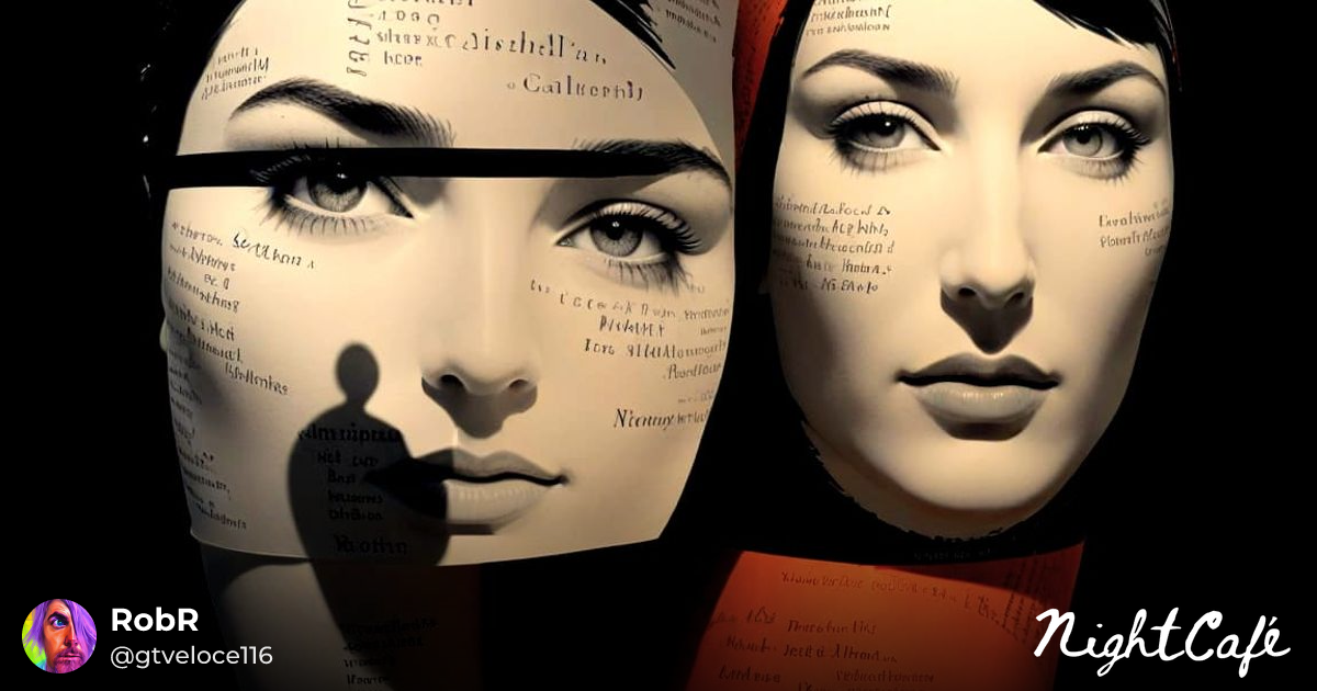 Gaussian-Smoothed Calligram of Woman in Synthetic ... - AI Art