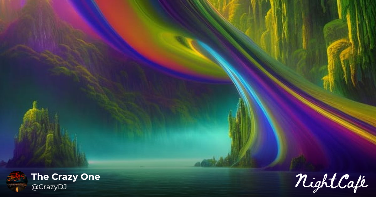 Fractal Landscape with Vines: Digital Art - AI Art