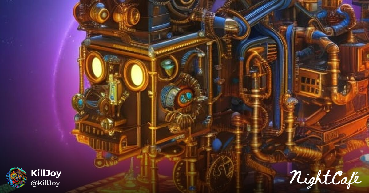 Steampunk Robot Alpaca Graveyard Keeper in 3D - AI Art