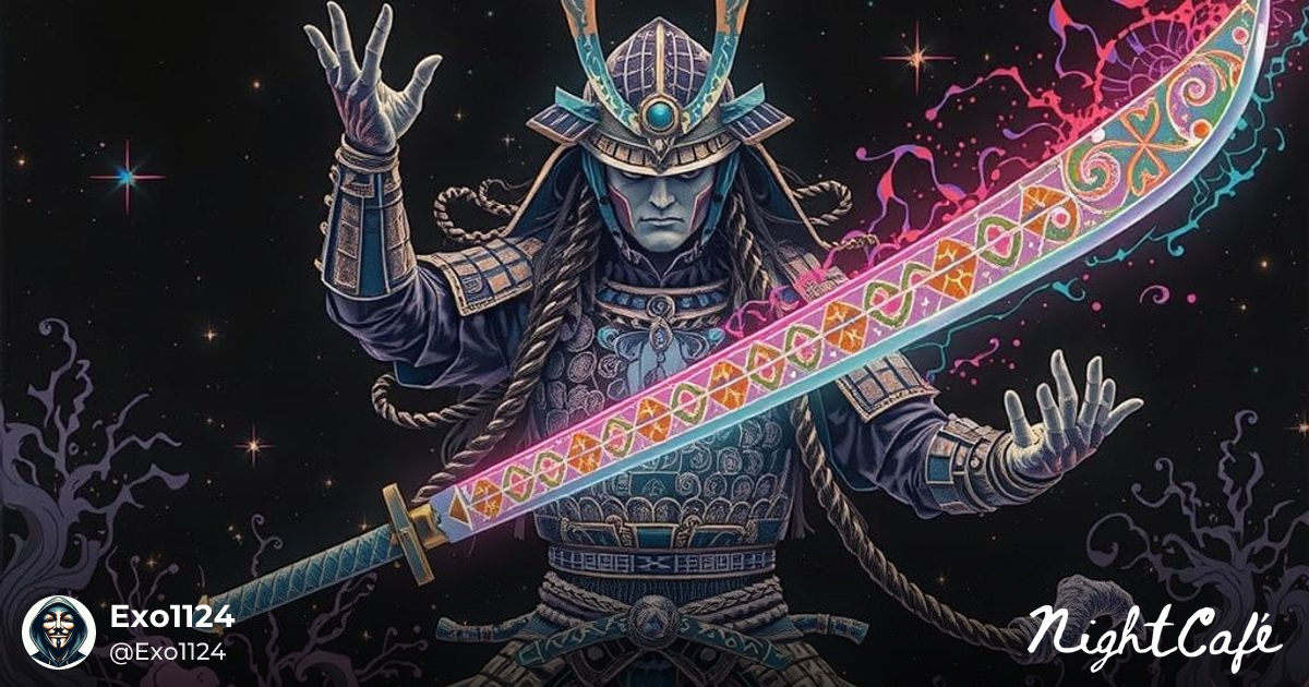 Ethereal Samurai Warrior in Traditional Japanese A... - AI Art