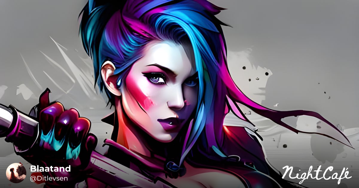 Jinx - Jinx Splash Art in Oil Gouache Style