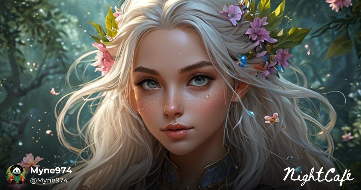 Meriel II - Beautiful Earth Elf in Manga Style Armor