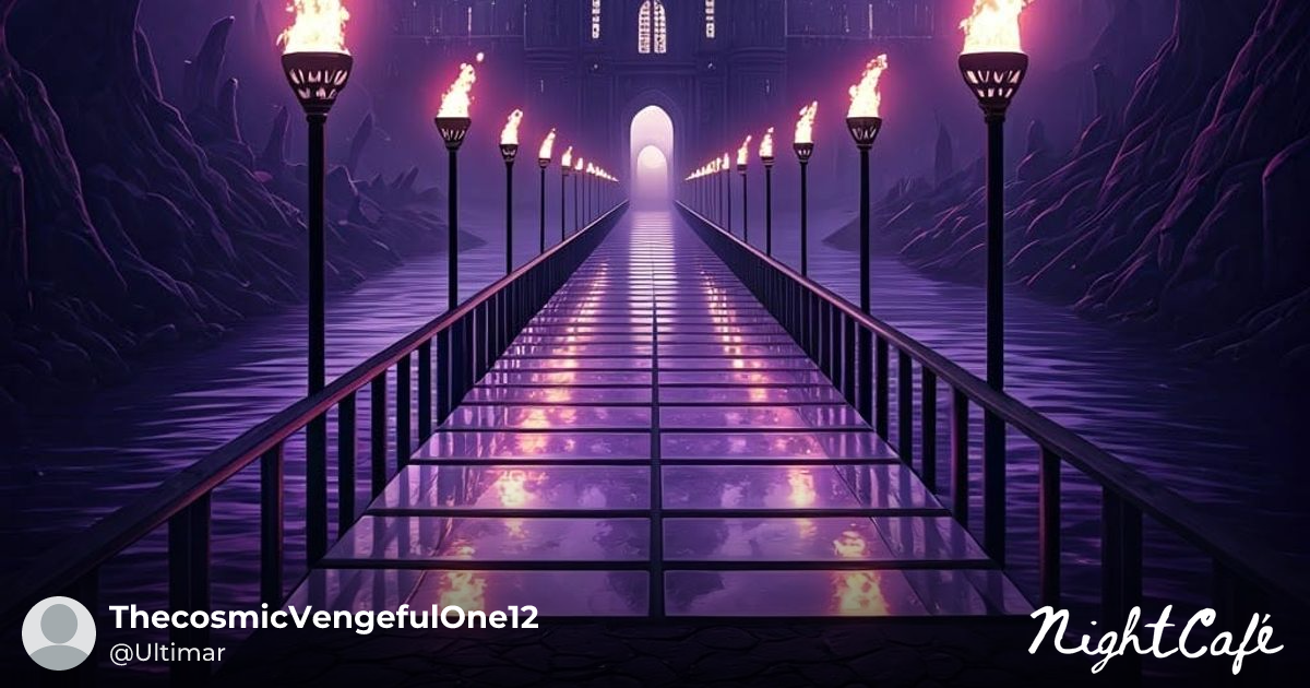 Ethereal Castle in a Dark, Foreboding Landscape wi... - AI Art