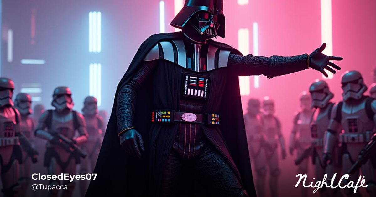 Darth Vader Breakdancing in Cyberpunk Disco - AI Art