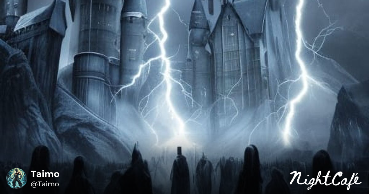 Sinister Hogwarts Legacy in Lightning, 4K Detail - AI Art