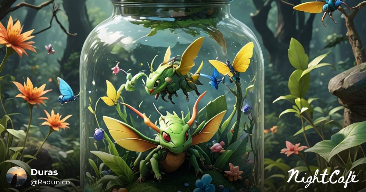Scyther in the jar - Scyther Pokemon in a Jar: Detailed Matt...