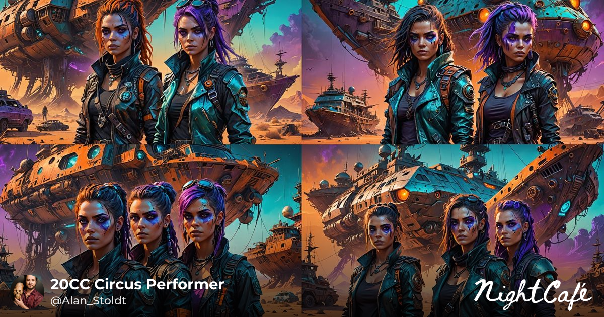 a post-apocalyptic cyberpunk desert assassin