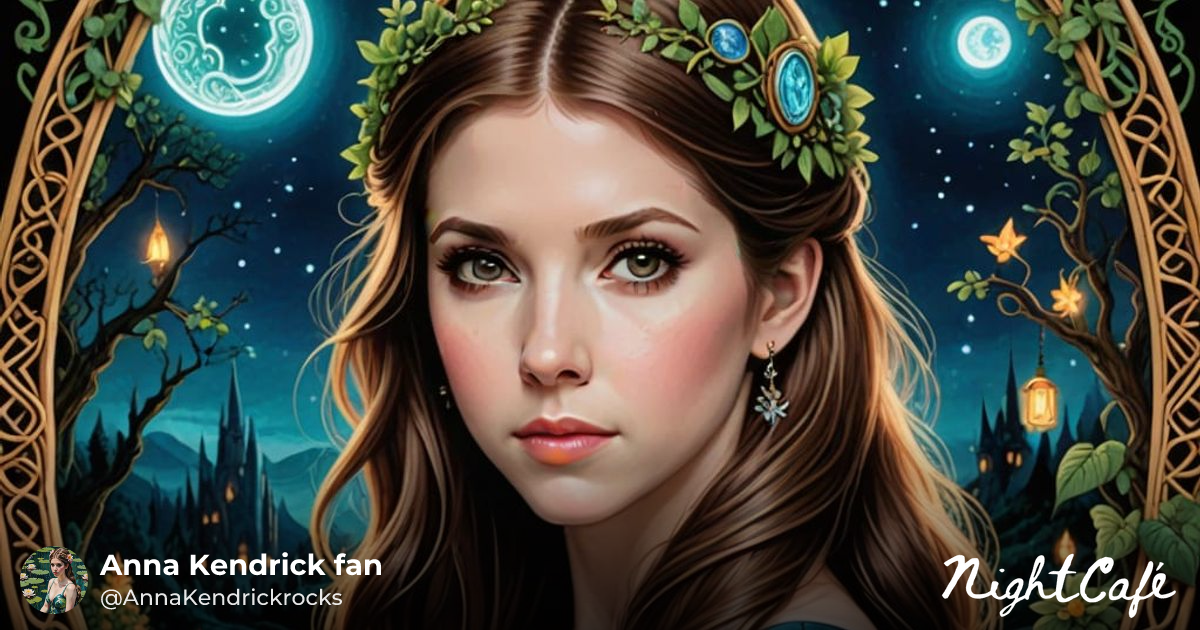 Luminous Celtic Fairyland Featuring Anna Kendrick - AI Art