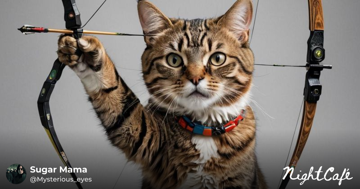archery cat - Archery Cat in Award-Winning Photography Style