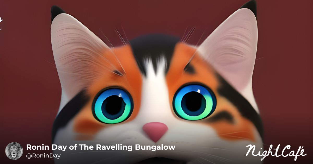 Cute calico cat - Calico Cat in Pixar Style 3D Rendering