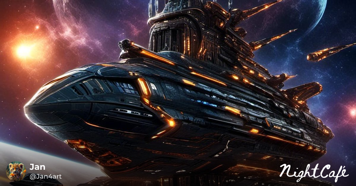 The "Blackbird" Space Ship - Menacing Spaceship with Sharp E...