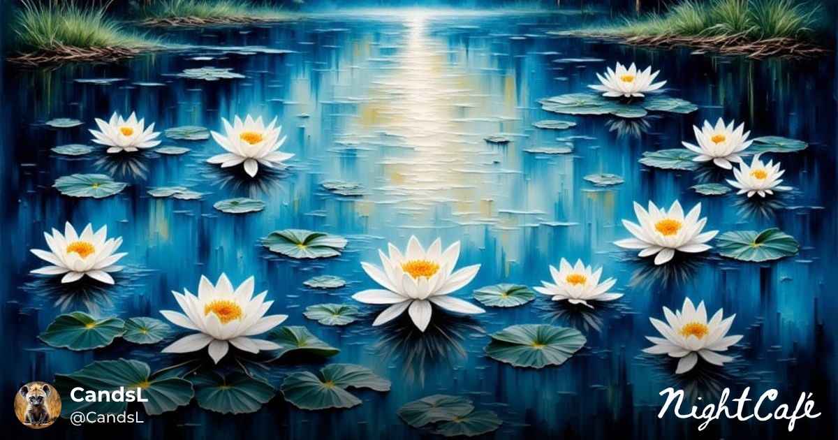 Moon and lilies