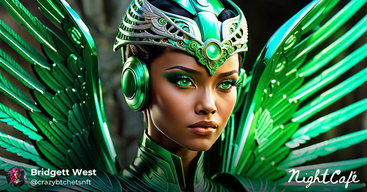 Cyber Angel With Metallic Wings - Cyber Angel With Metallic ...