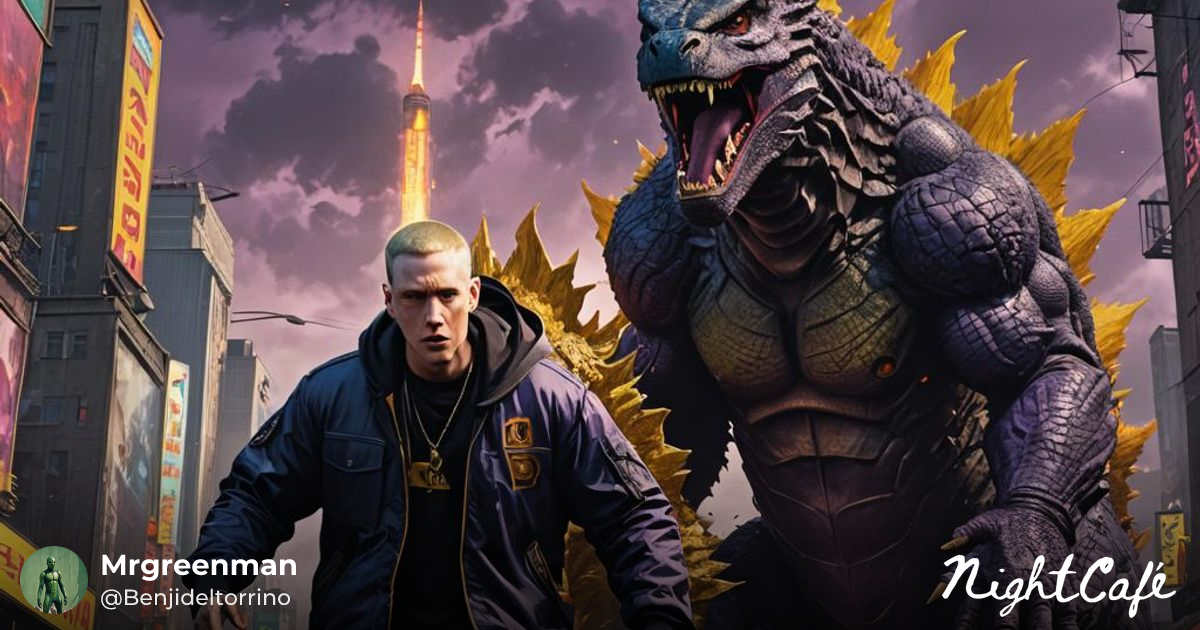 eminem rapping with godzilla - eminem rapping with godzilla