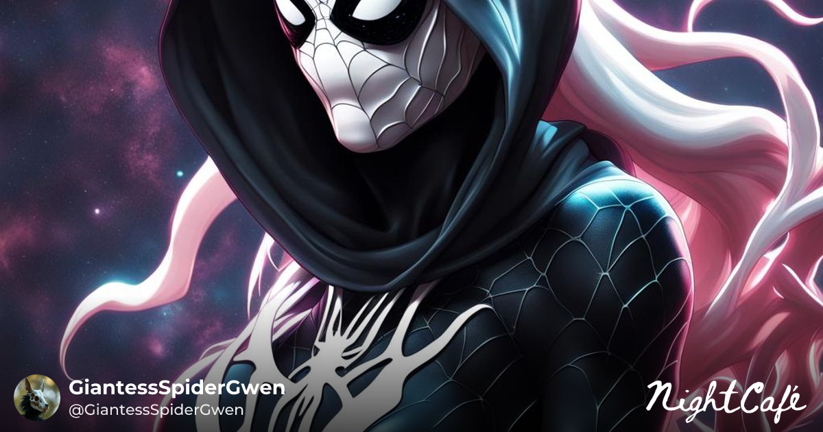 Spider-Gwen Venom Symbiote Licking Planet, Detaile... - AI Art