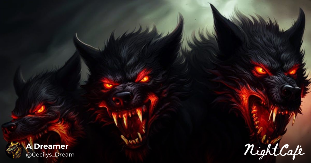 Hades raised his staff and touched Cerberus’ forehead with it.