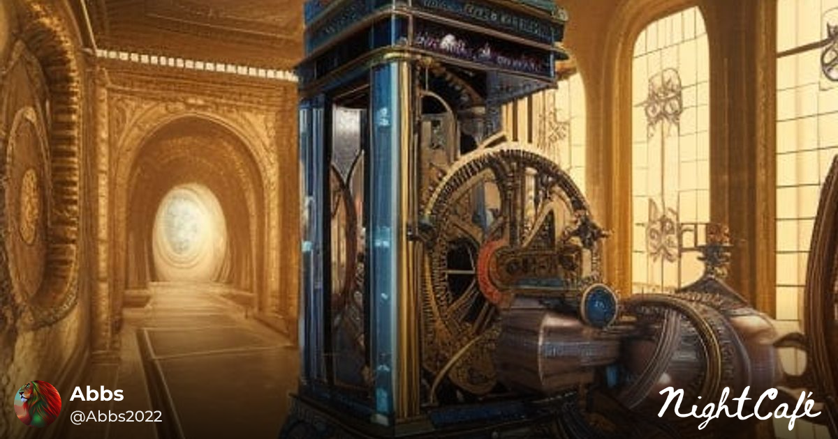 Steampunk Time Machine - Ornate Steampunk Time Machine in Un...