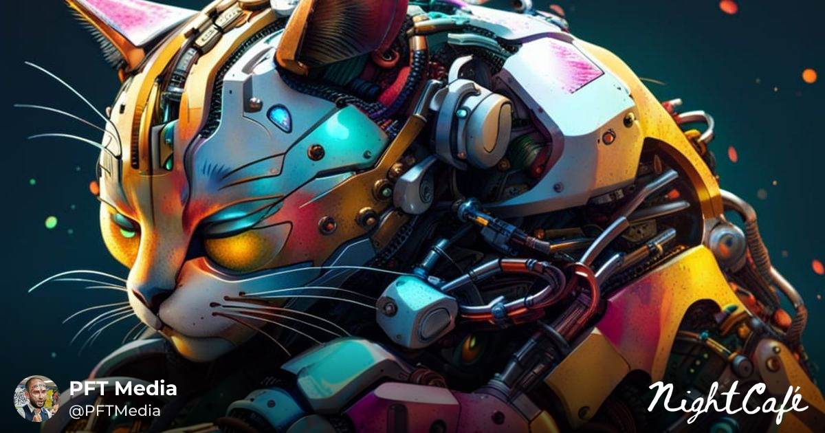 Robot cat takes a robot nap - Hyperrealistic Robot Cat Takin...