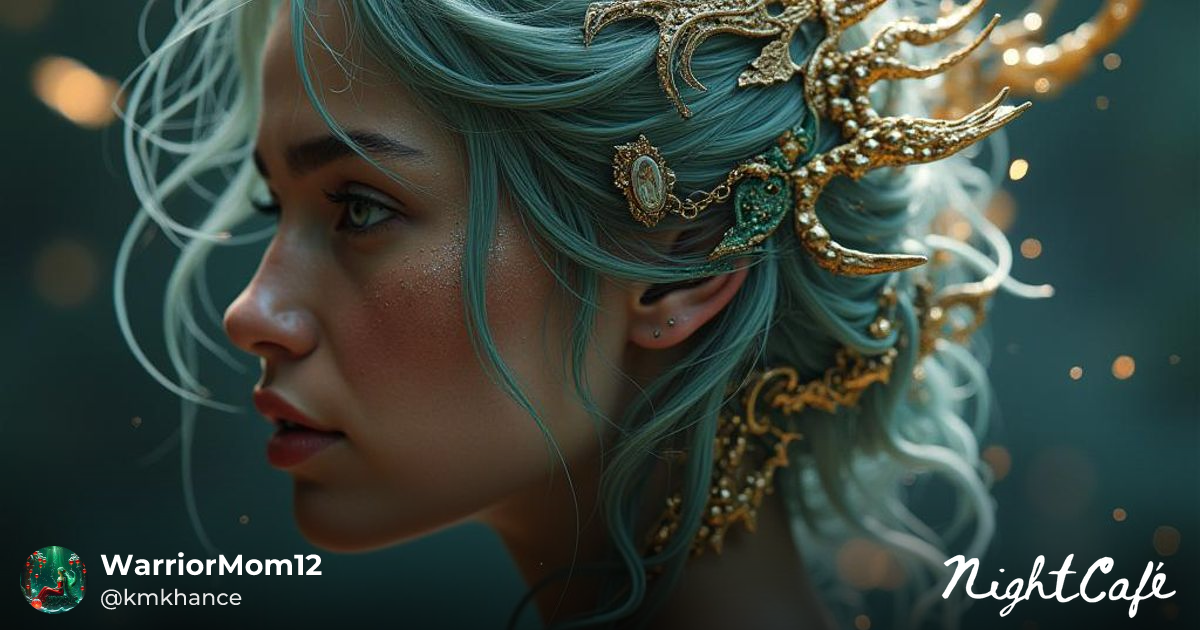 Celtic Beauty - Celtic Mermaid Portrait in Hyperdetailed Art...