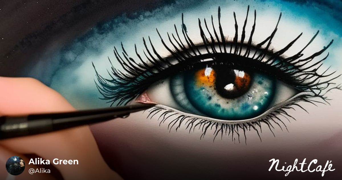 Surreal Eyeball Ink Flow: Fluid Gouache Masterpiec... - AI Art