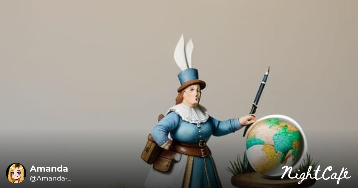 Plus-Sized Dwarf Hunter in Watercolor Fantasy Land... - AI Art