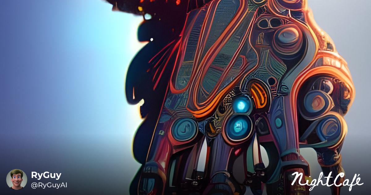 Colossal Hand - Realistic Biomechanical Hand with Neon Cell ...