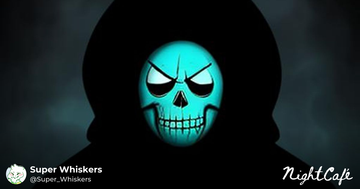 Nightmare!Sans - Creepy Black Sans Figure with Turquoise Out...