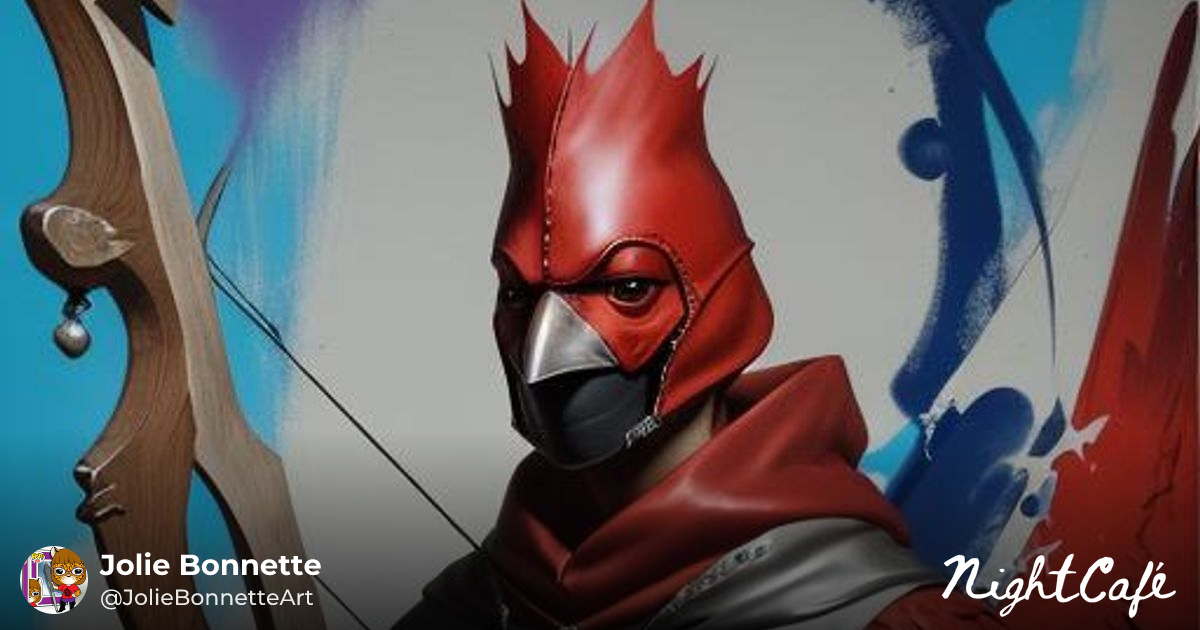 Cardinal Archer - Medieval Cardinal Archer in Graffiti Art S...