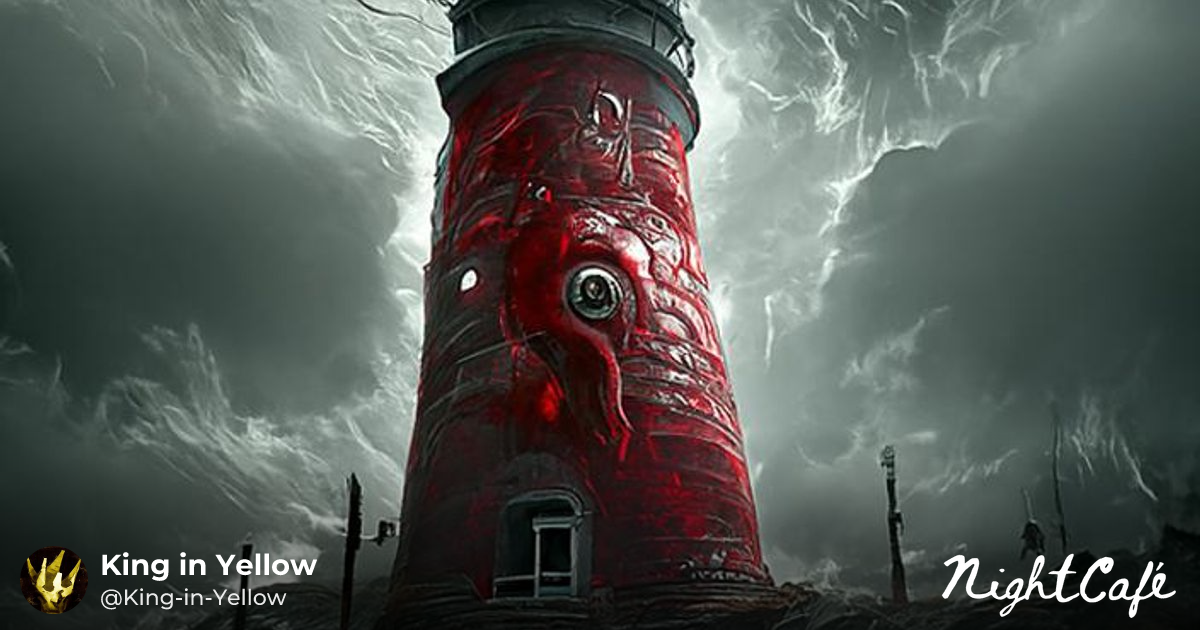 Eldritch Lighthouse - Eldritch Red Lighthouse in Cosmic Chao...