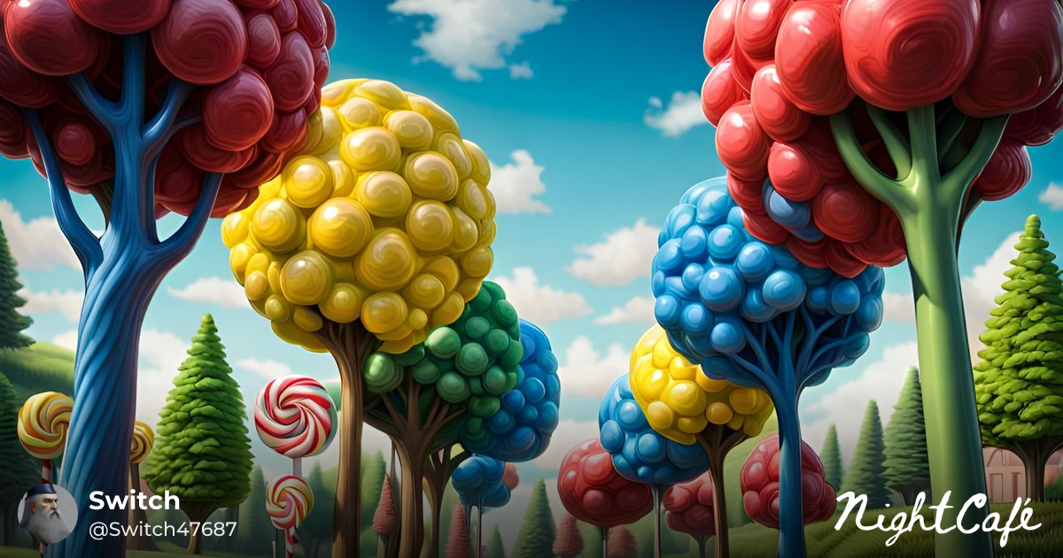 Candyland sidewalk - Colorful Candyland Road Amid Lollipop ...