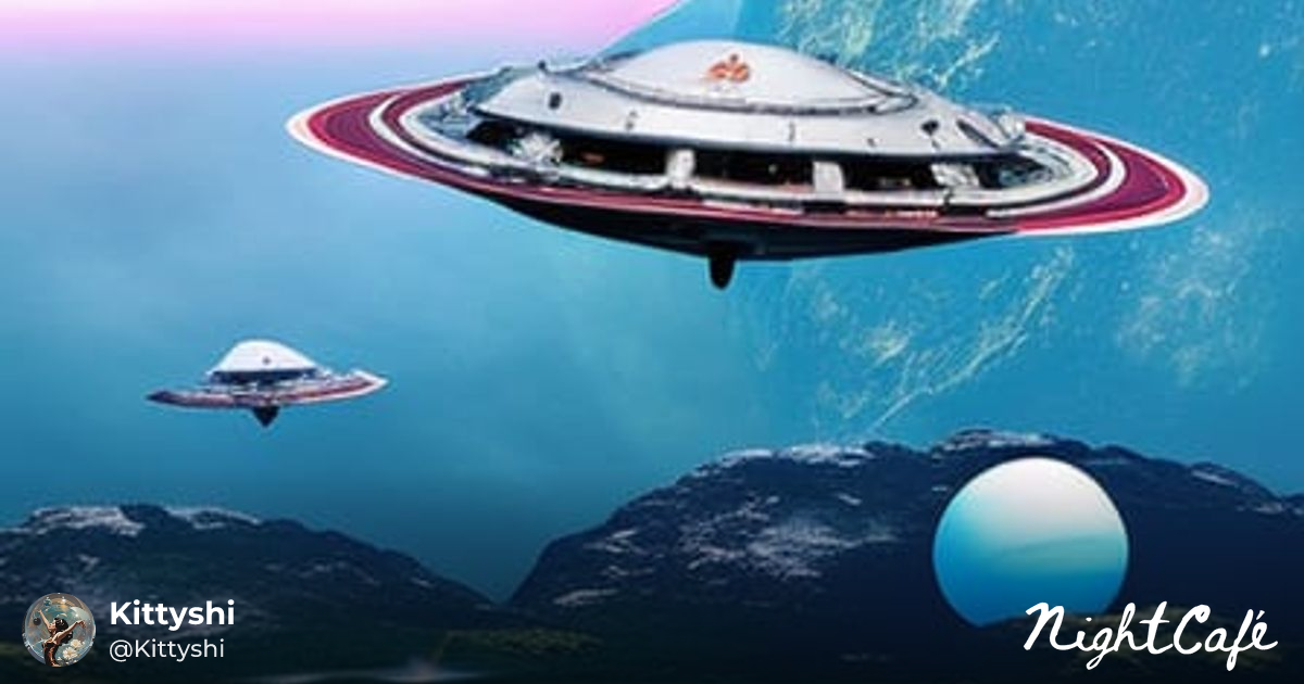 Pac-Man moon - Alien Landscape Collage in Hyperrealism Style