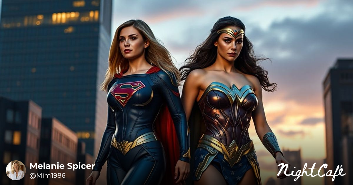 Supergirl and Wonder Woman~ AI art - Supergirl and Wonder Wo...