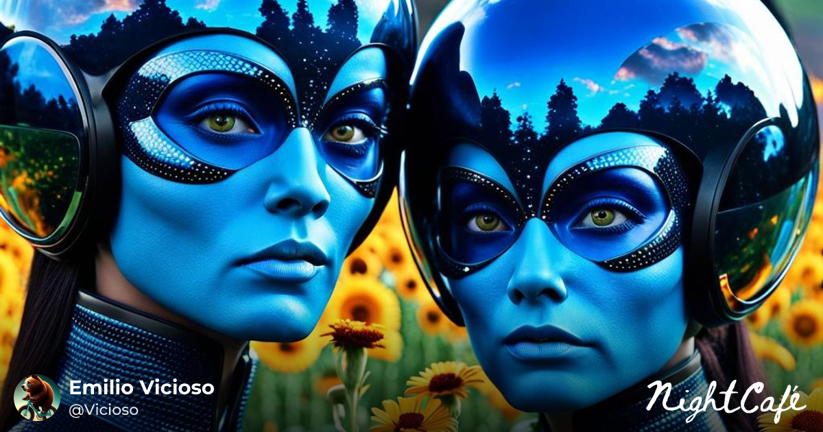 Blue skin alien twins - Surreal Alien Twins in 1970s Sci-Fi ...