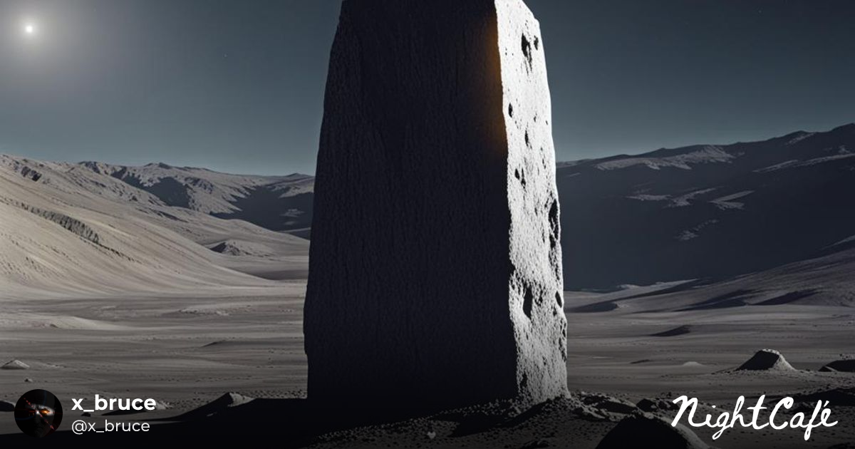 Moon Monolith 2 - Monolith on the Moon