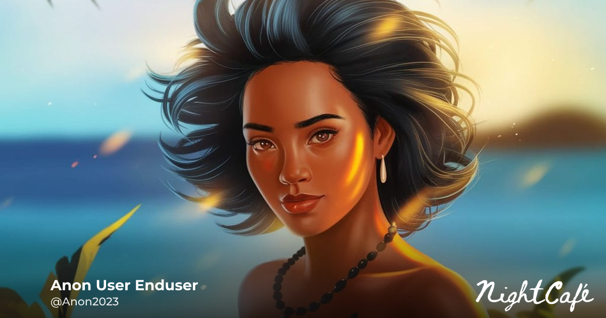 A breathtakingly beautiful Samoan lady with radiant, dark eyes and ...