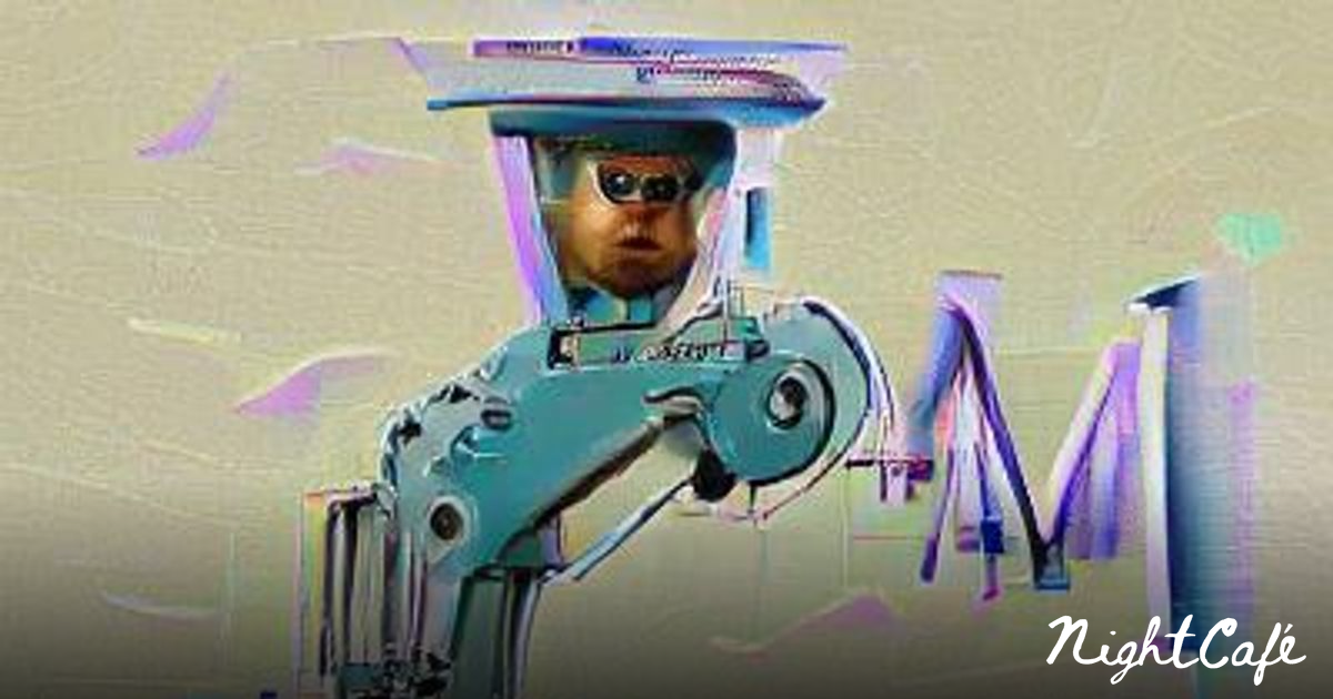 machine made man - Futuristic Robot in Cyberpunk Style