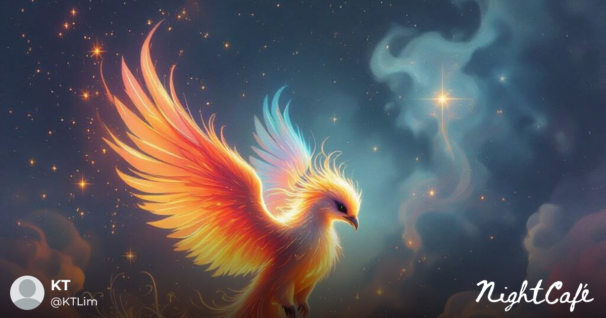 From the embers - Baby Phoenix Rises From Cosmic Embers