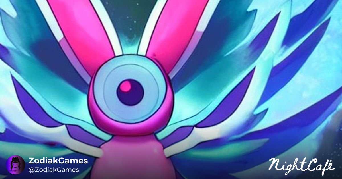 Biblical Angel Pokemon with Geometric Shapes - AI Art