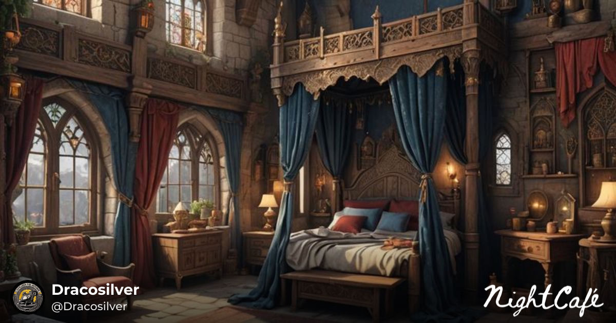 Small Medieval bedroom - Detailed Medieval Bedroom in Fantas...
