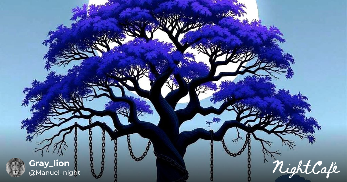 chains from a tree - Chains Dangling from a Tree: Charcoal D...