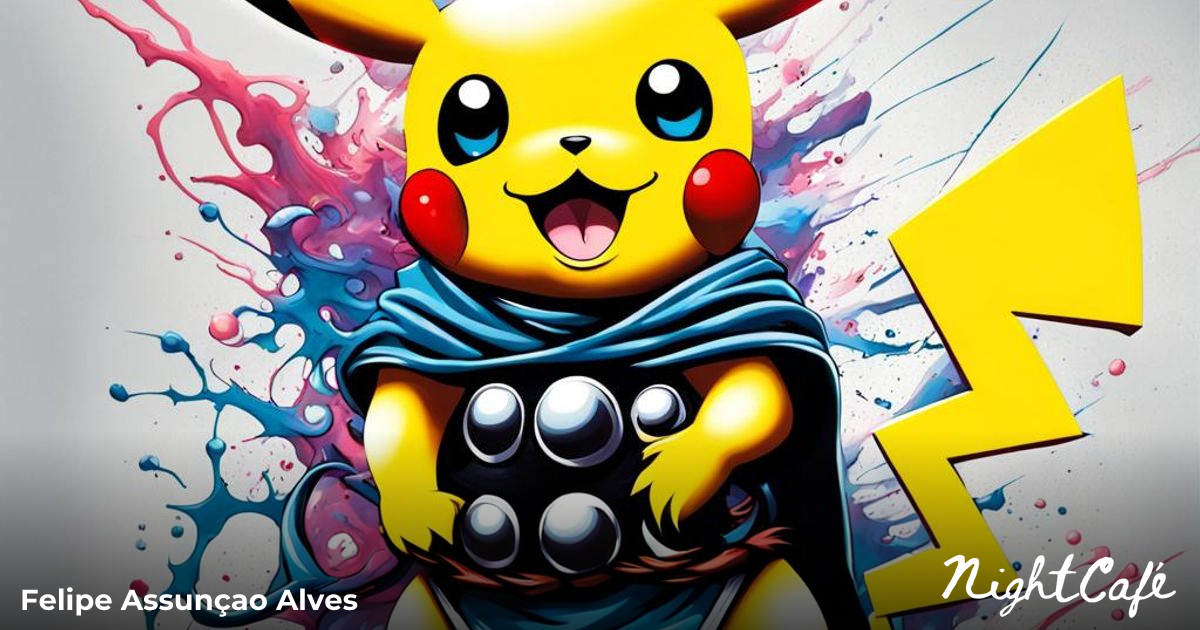 picachu mimixed with thor - Pikachu as Thor in Graffiti Art ...